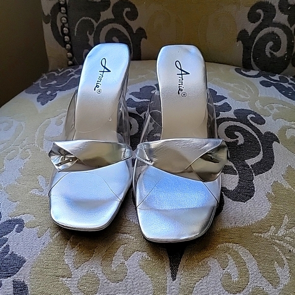 Annie | Shoes | 3 Inch Clear Wedge Heels | Poshmark